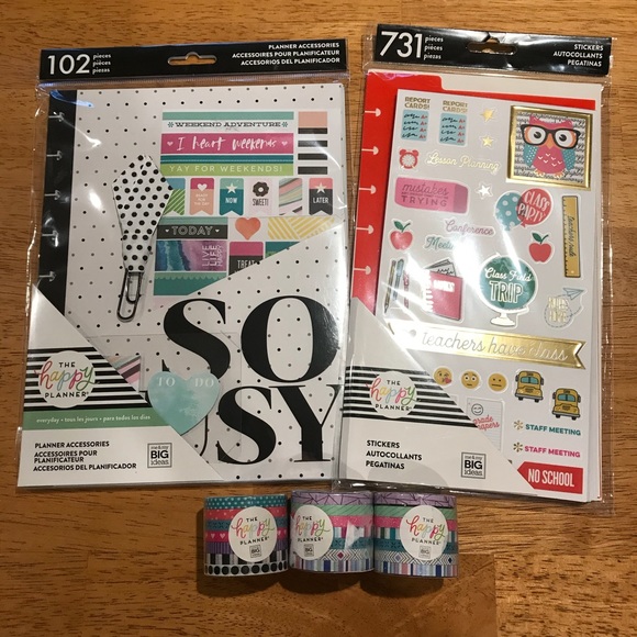 The Happy Planner | Office | New Happy Planner Accessories 5 Piece Set ...